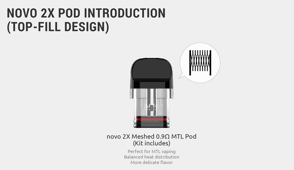 Smok Novo 2X Replacement Pod Cartridge 2ml 3PCS/Pack